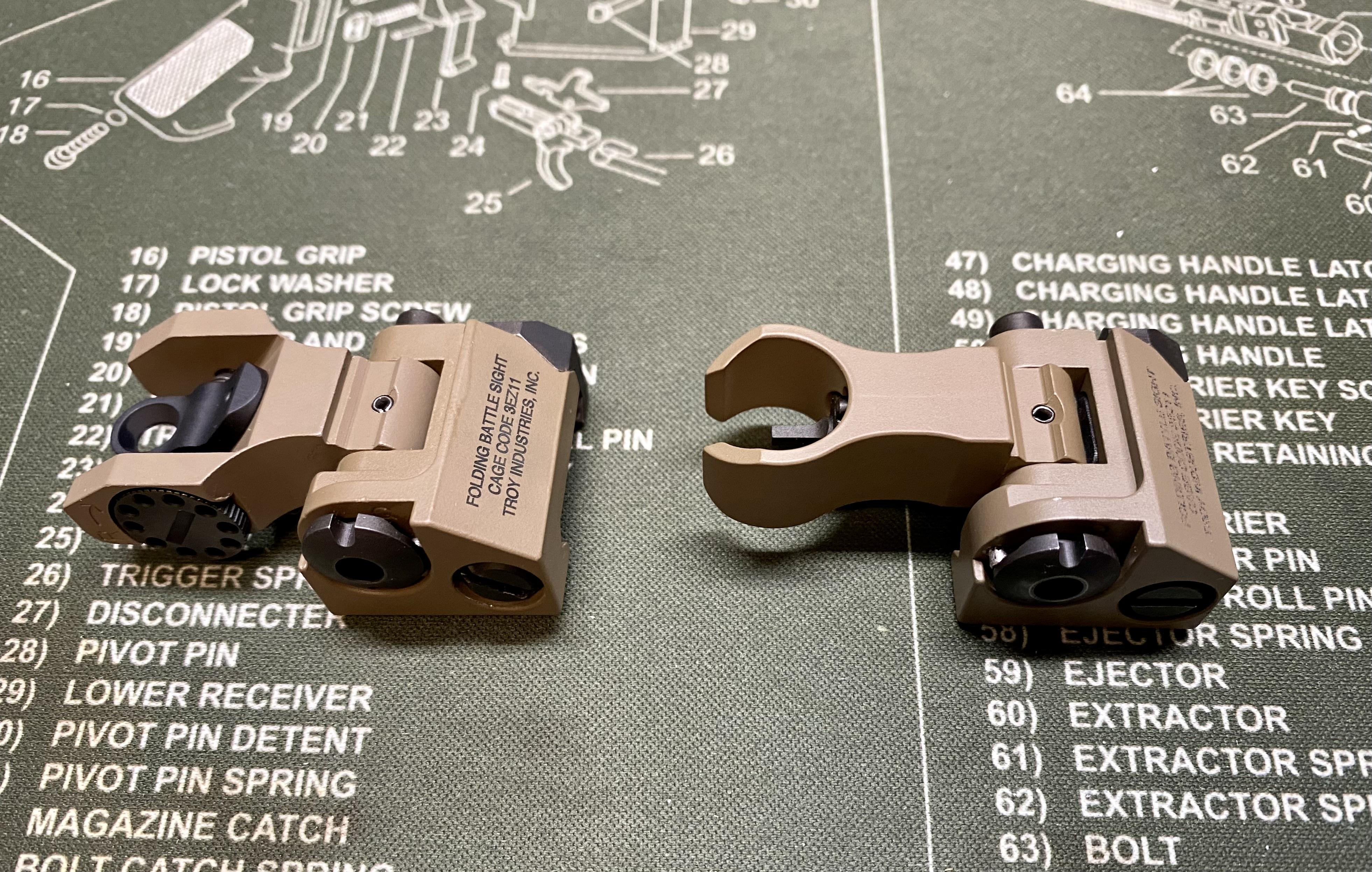 Troy BUIS set HK style / FDE - $130 - AR15.COM